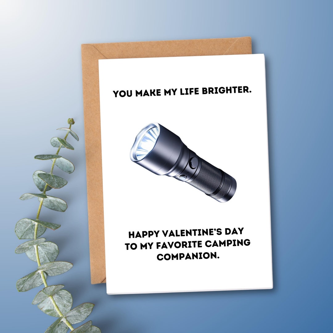 Camping Valentines Day Card Printable Valentines Card for Husband ...