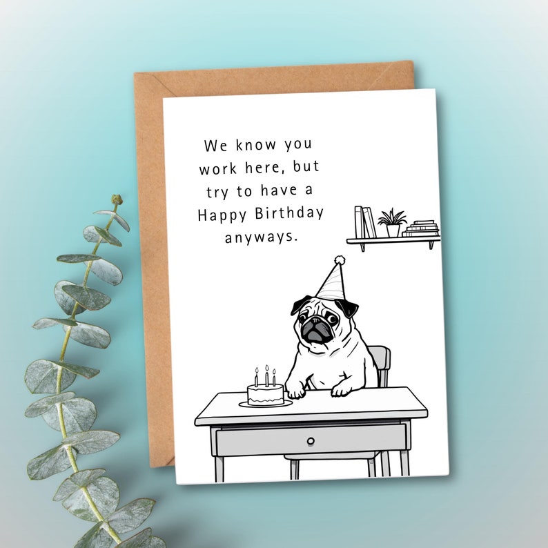 Coworker Birthday Card Funny Printable Card Employee Birthday Card ...