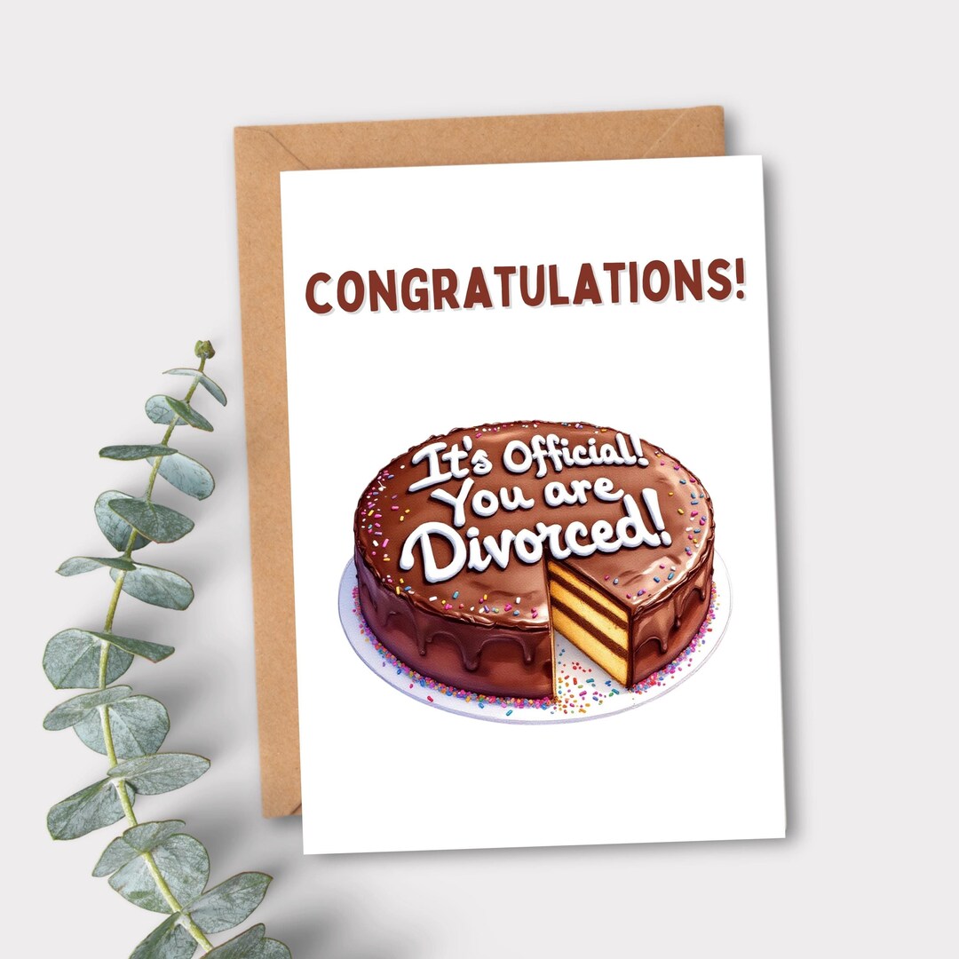 Happy Divorce Card, Officially Divorced Card, Divorced and Happy ...