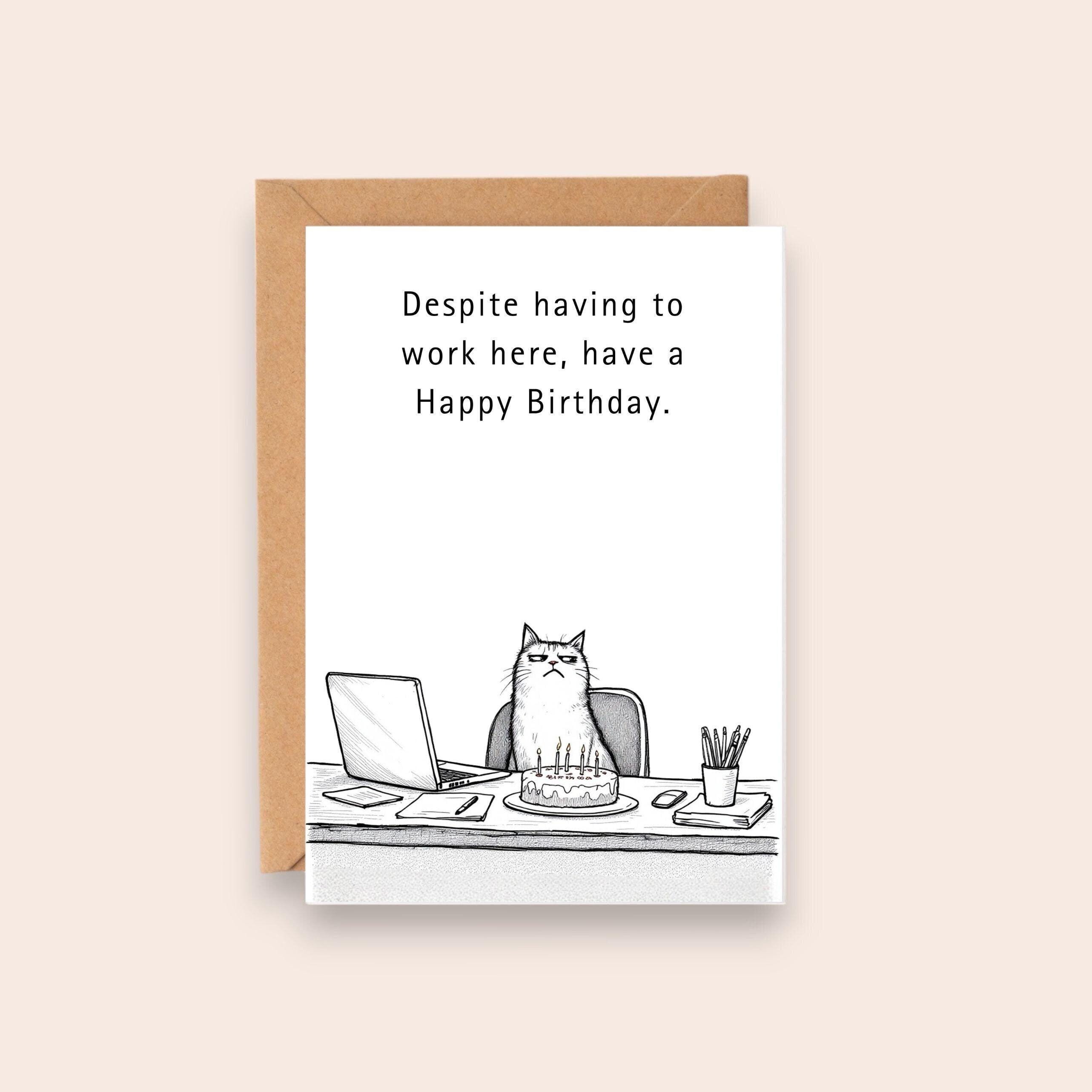 Coworker Birthday Card Funny Coworker Card Employee Birthday Card ...