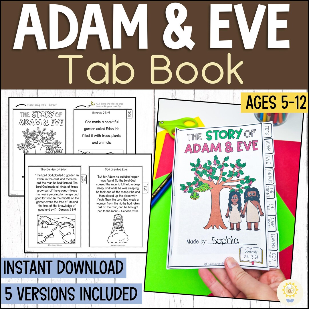 Adam and Eve Bible Craft Garden of Eden Activity Lesson Sunday School ...