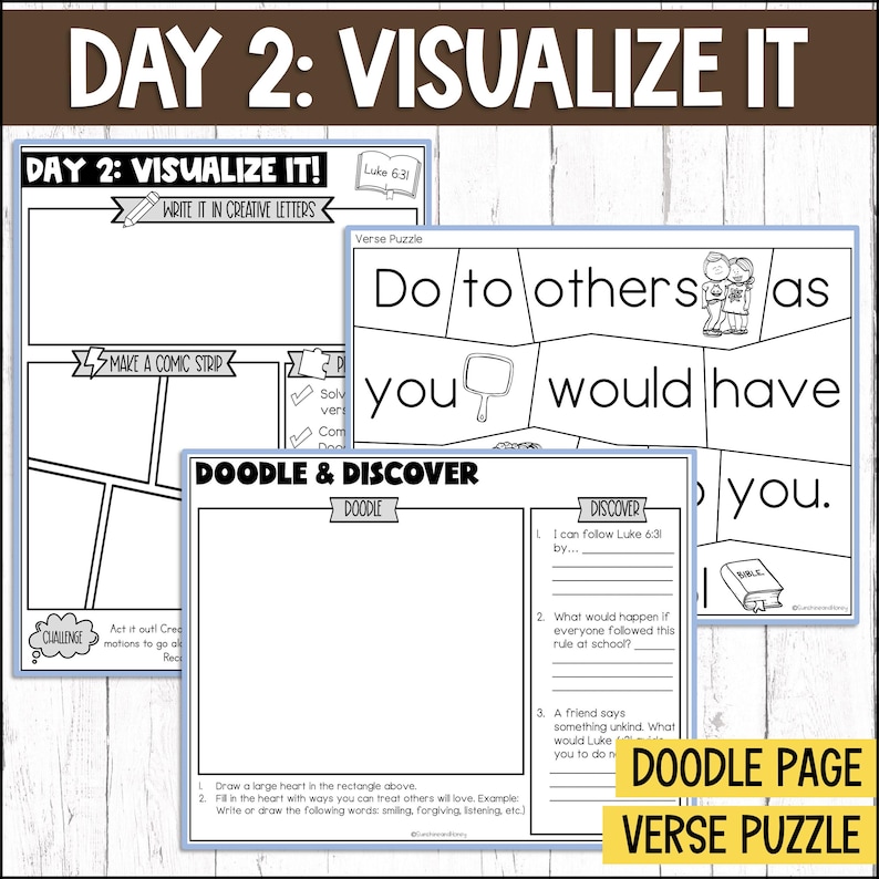 Luke 6:31 the Golden Rule Kids Scripture Bible Activity Pack - Children ...