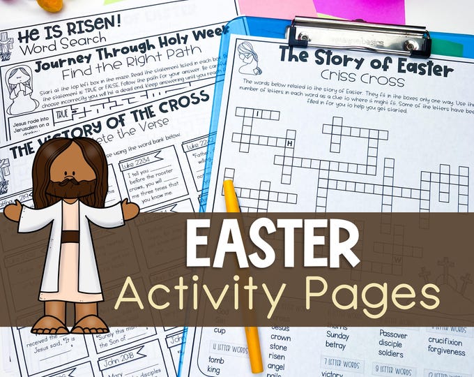 Holy Week Easter Story Printable Holy Week Easter Advent Activity ...