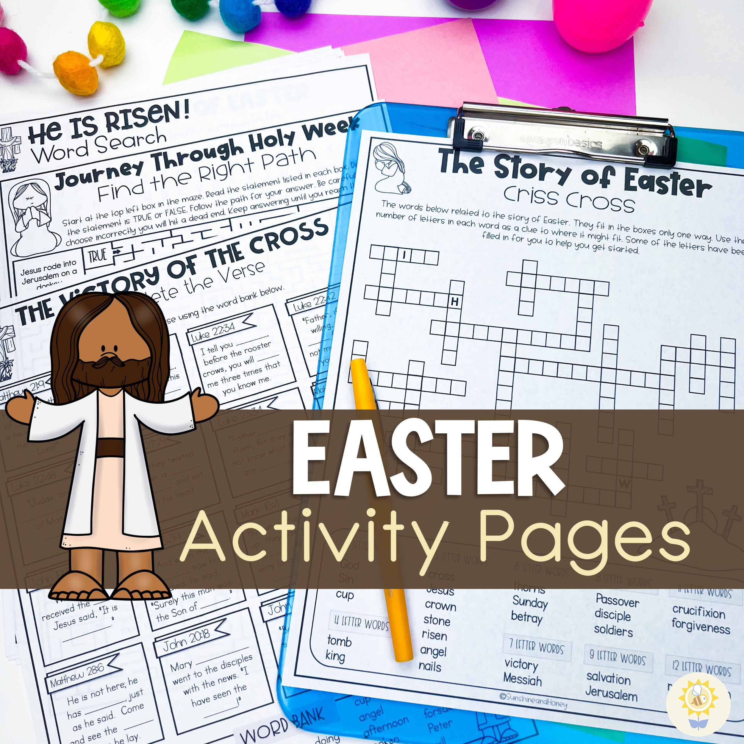 Easter Resurrection Story Printable Activity Pack - Christian Easter ...