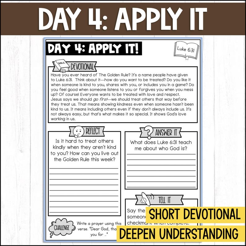 Luke 6:31 the Golden Rule Kids Scripture Bible Activity Pack - Children ...