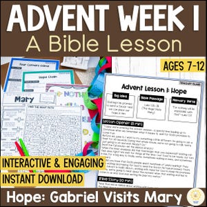 Advent Sunday School Lesson on Hope | Christmas Bible Lesson for Kids ...