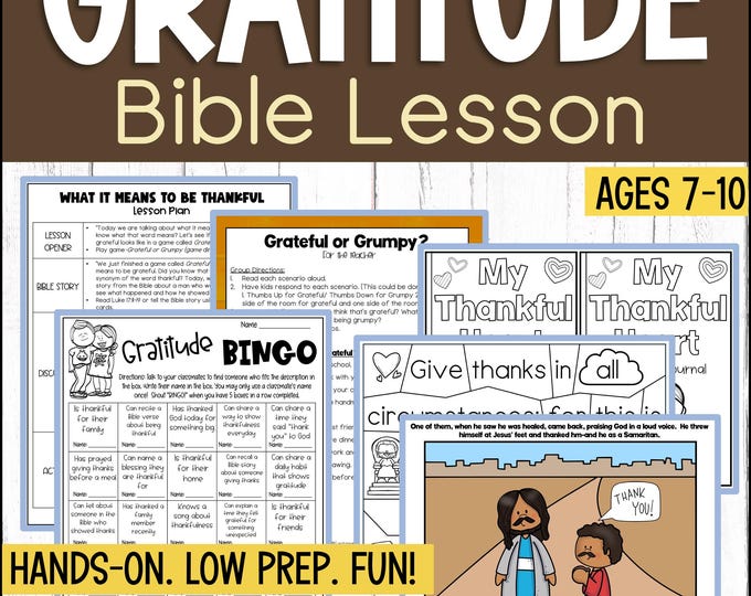 Thanksgiving Bible Printable for Kids - Christian Gratitude Lesson ...