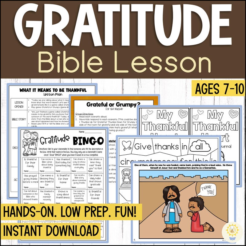 Bible Gratitude Lessons - Etsy