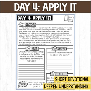 Psalm 119:105 Kids Scripture Bible Activity Pack - Children's Bible ...