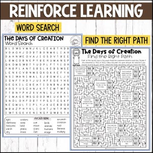 7 Days of Creation Printable Activity Pack - Sunday School Activity ...