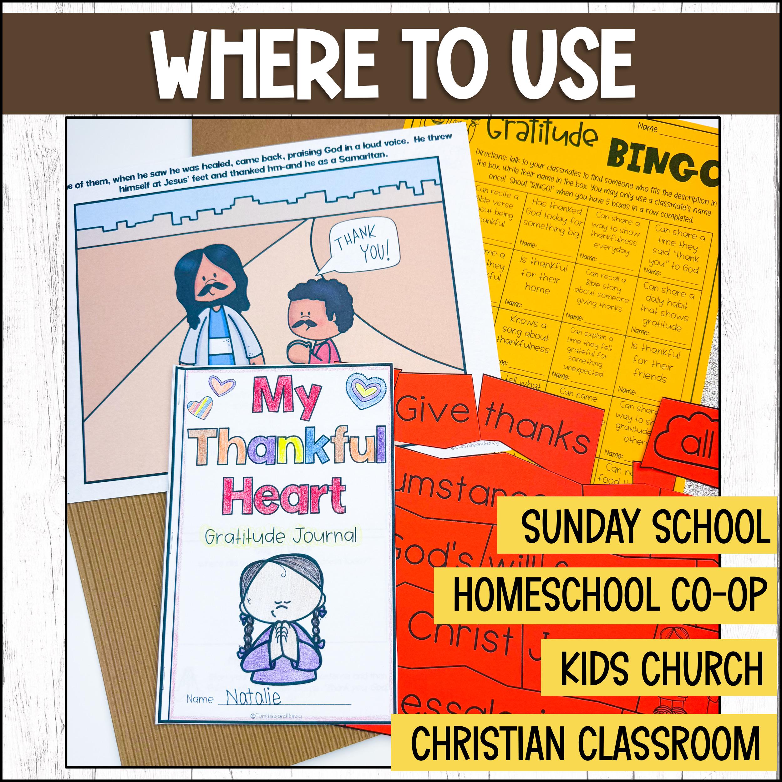 Thanksgiving Bible Lesson for Kids | Gratitude Journal | Jesus Heals ...