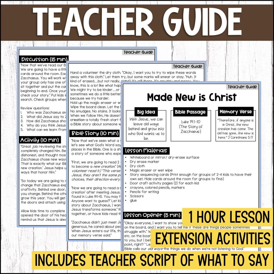 New Year’s Bible Craft & Sunday School Lesson for Kids | Zacchaeus ...