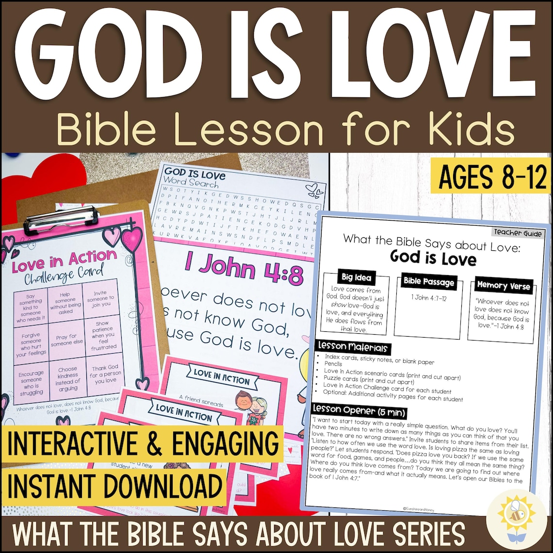 Valentines Bible Lesson for Kids | God is Love Printable Sunday School ...