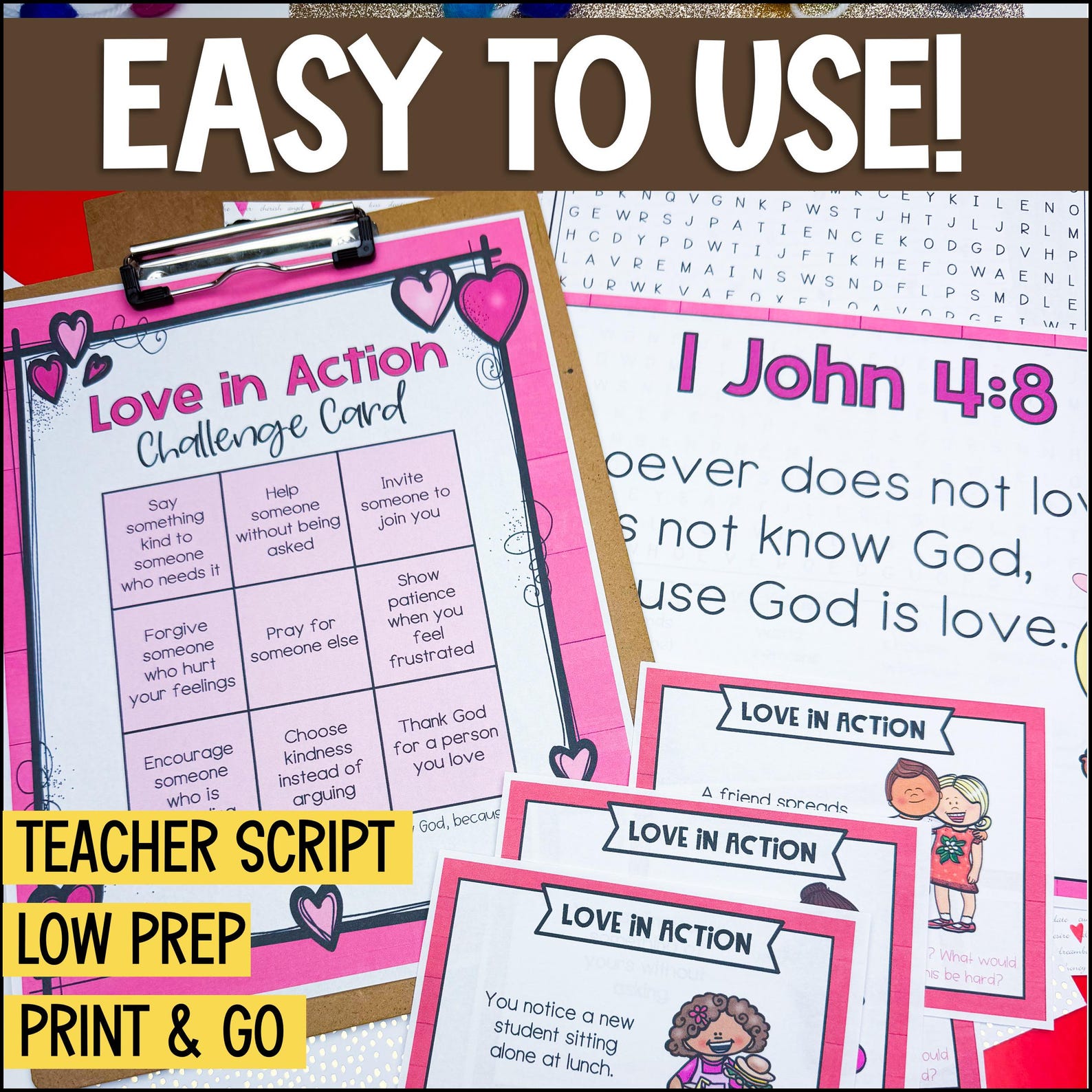 Valentines Bible Lesson for Kids | God is Love Printable Sunday School ...
