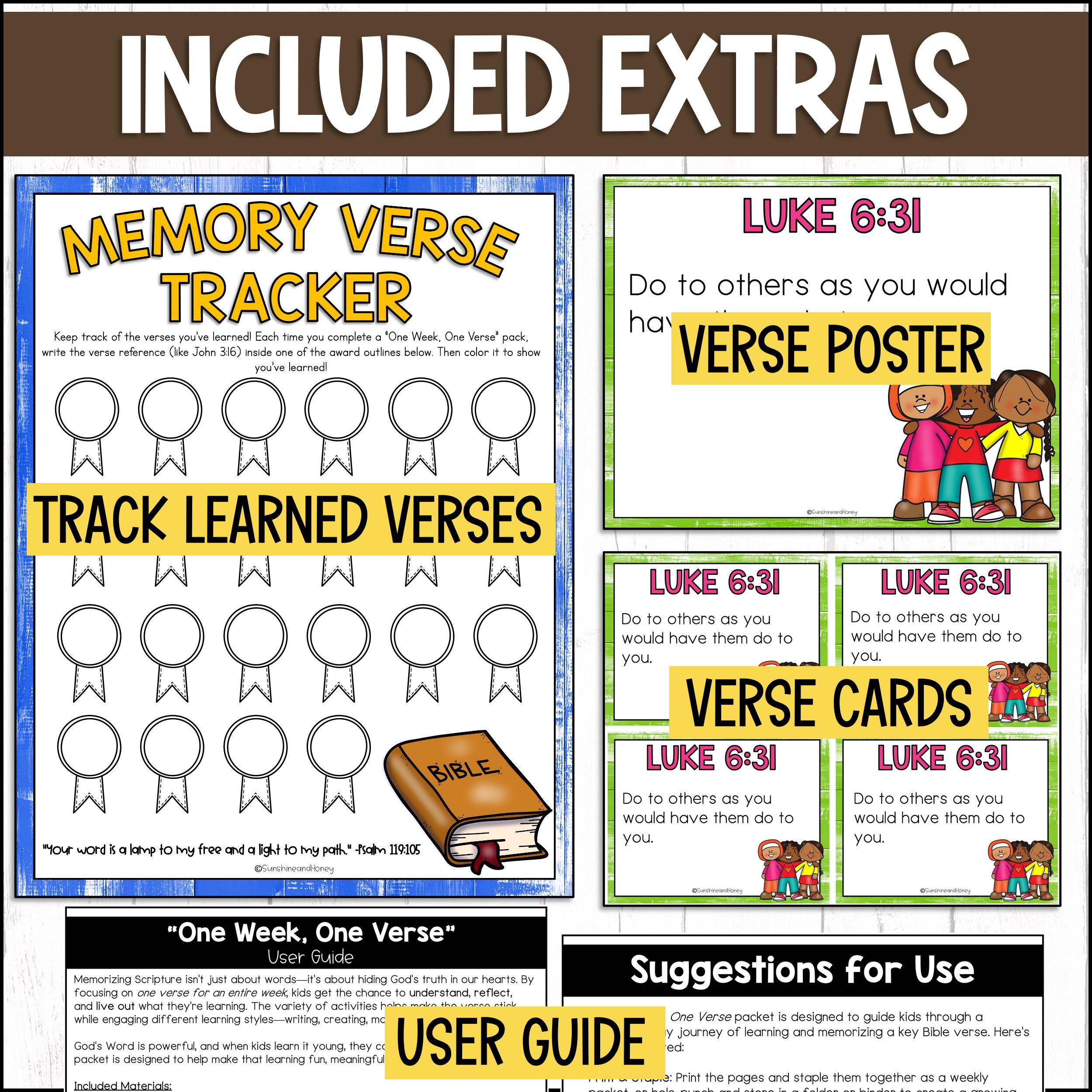 Luke 6:31 the Golden Rule Kids Scripture Bible Activity Pack - Children ...