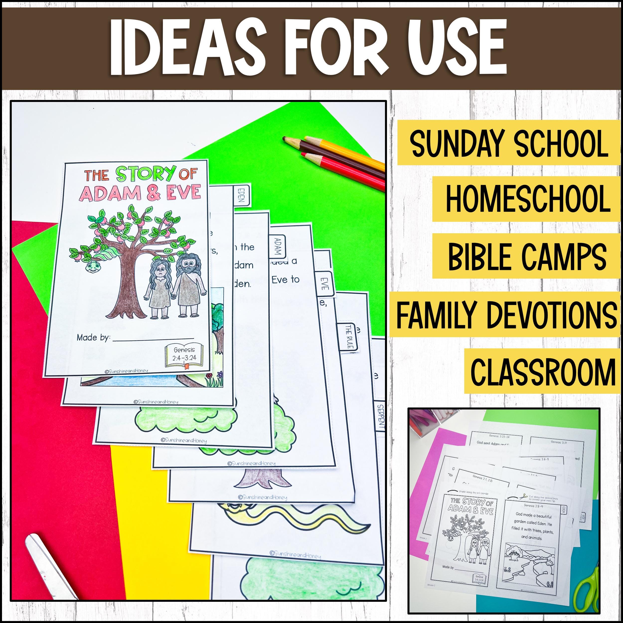 Adam and Eve Bible Craft - Garden of Eden Activity Lesson - Sunday ...