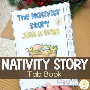 Nativity Book for Kids | Christmas Bible Lesson Printable | Sunday ...