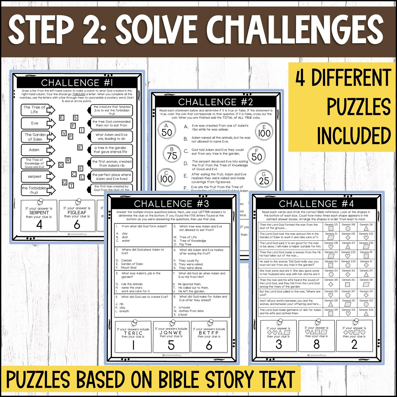 Adam and Eve Escape Room - Bible Escape Room - Sunday School Activity ...