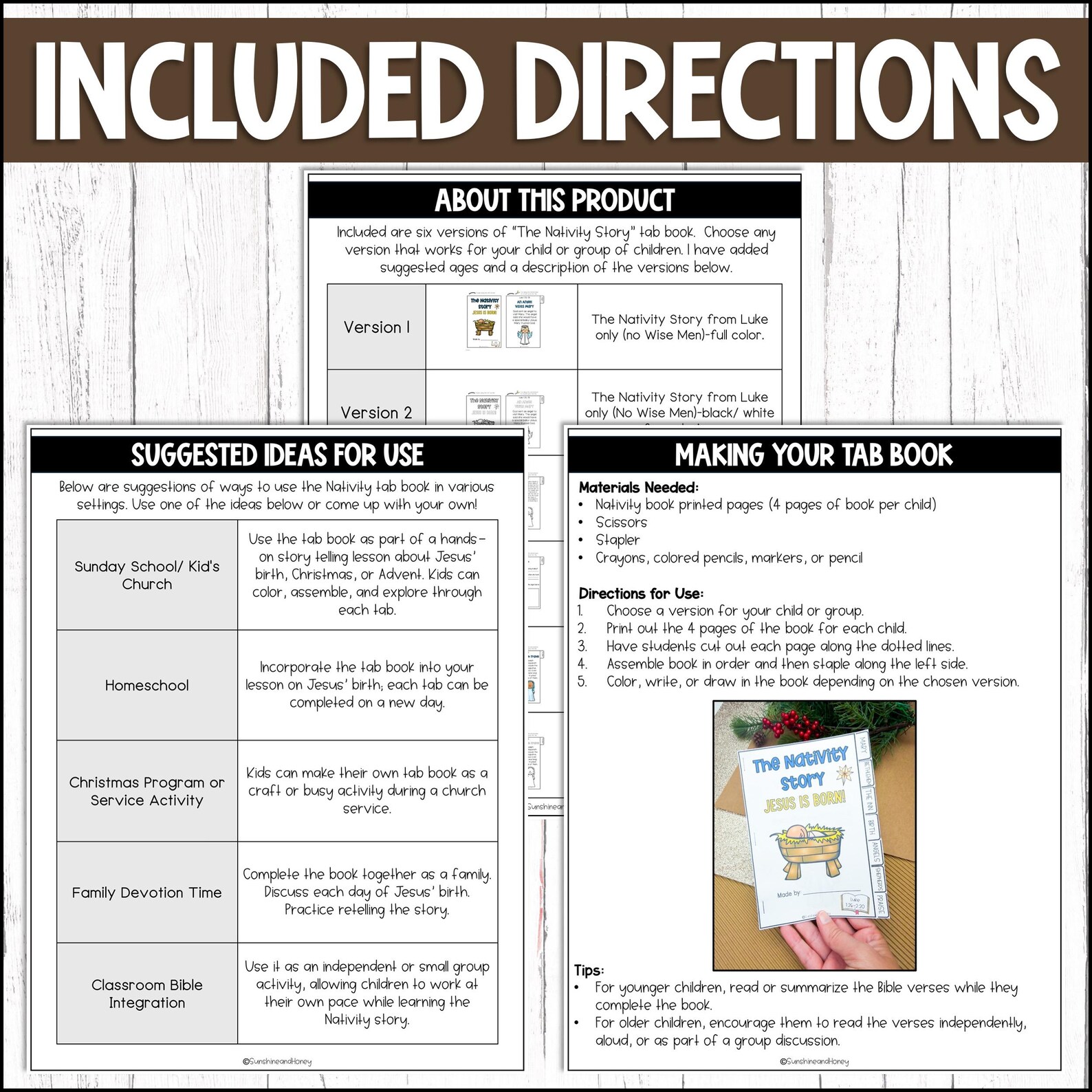 Nativity Book for Kids | Christmas Bible Lesson Printable | Sunday ...