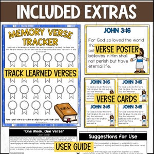 John 3:16 Kids Scripture Bible Activity Pack - Children's Bible ...