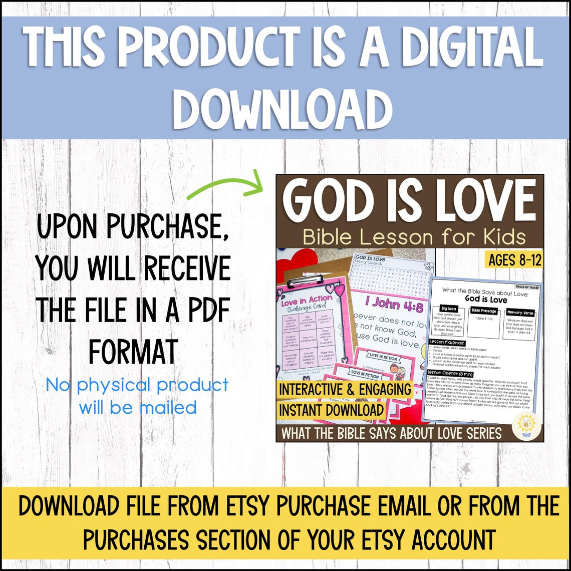 Valentines Bible Lesson for Kids | God is Love Printable Sunday School ...