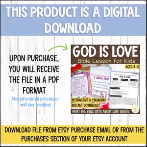 Valentines Bible Lesson for Kids | God is Love Printable Sunday School ...