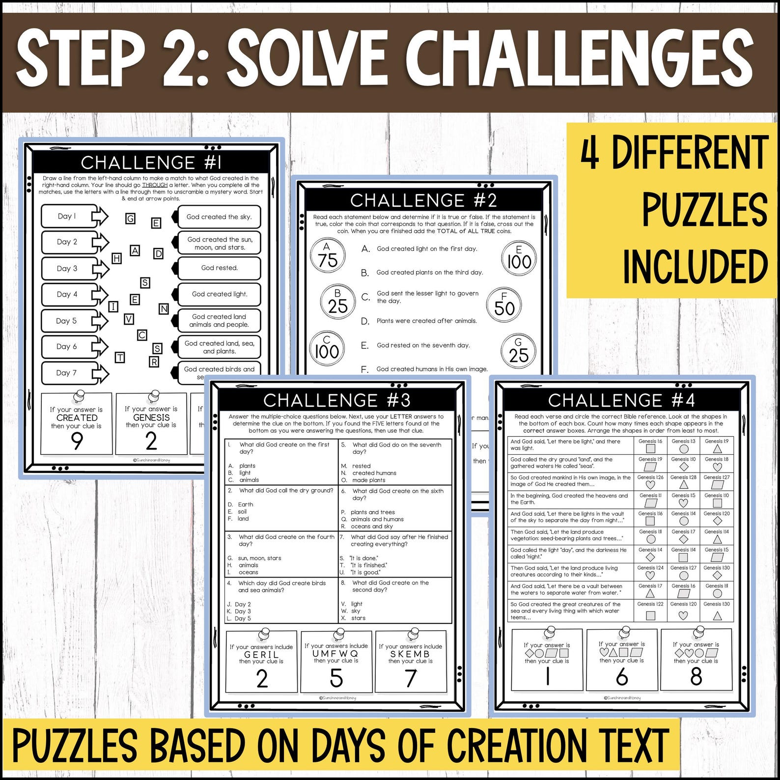 Days of Creation Escape Room - Bible Escape Room - Sunday School ...