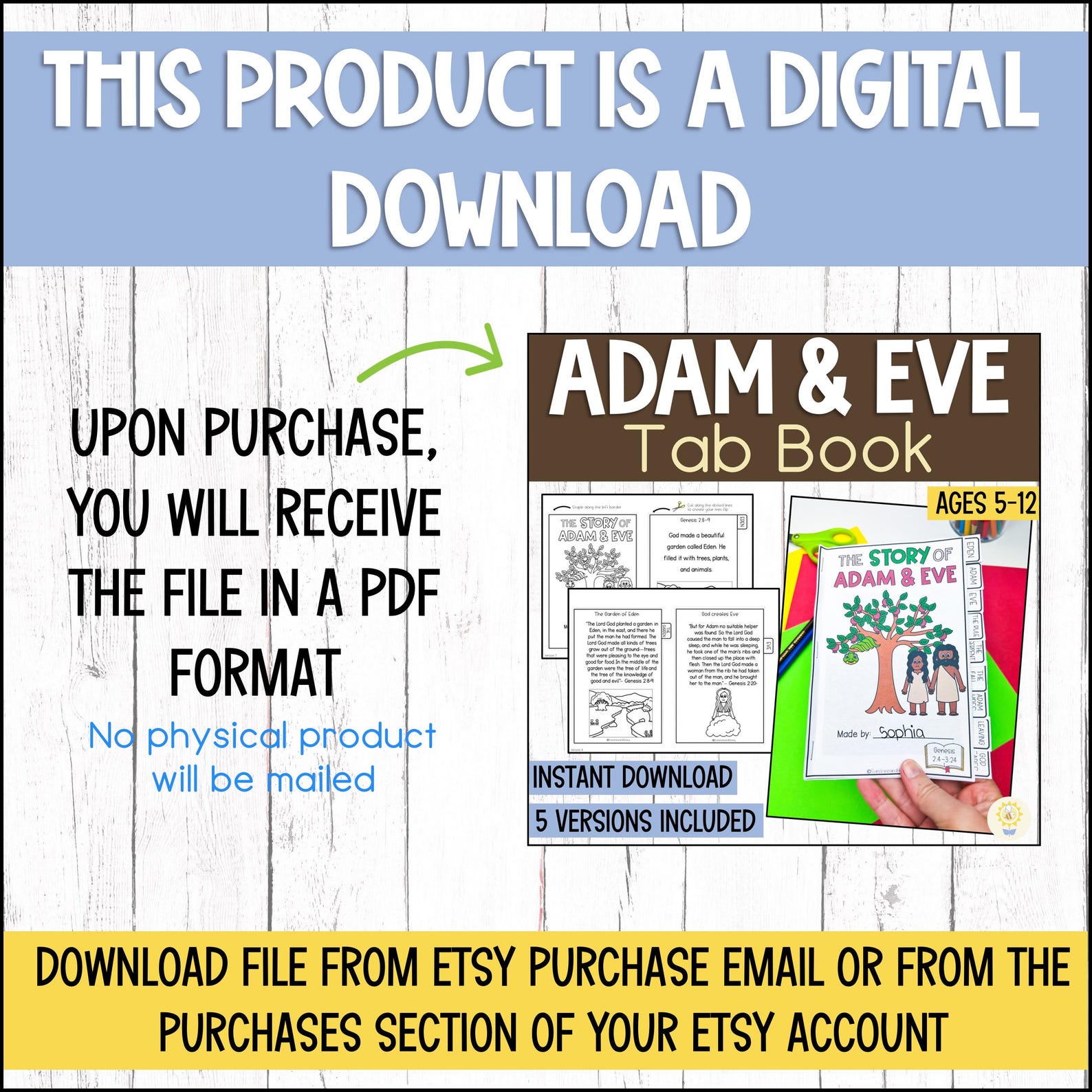 Adam and Eve Bible Craft - Garden of Eden Activity Lesson - Sunday ...