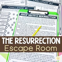 Jesus Easter Story Escape Room for Kids Printable Sunday School Game ...