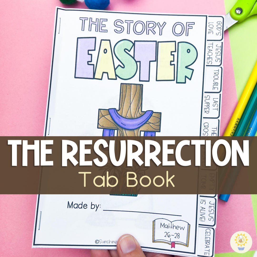 Easter Resurrection Story Activities Tab Book - Printable Crafts for ...