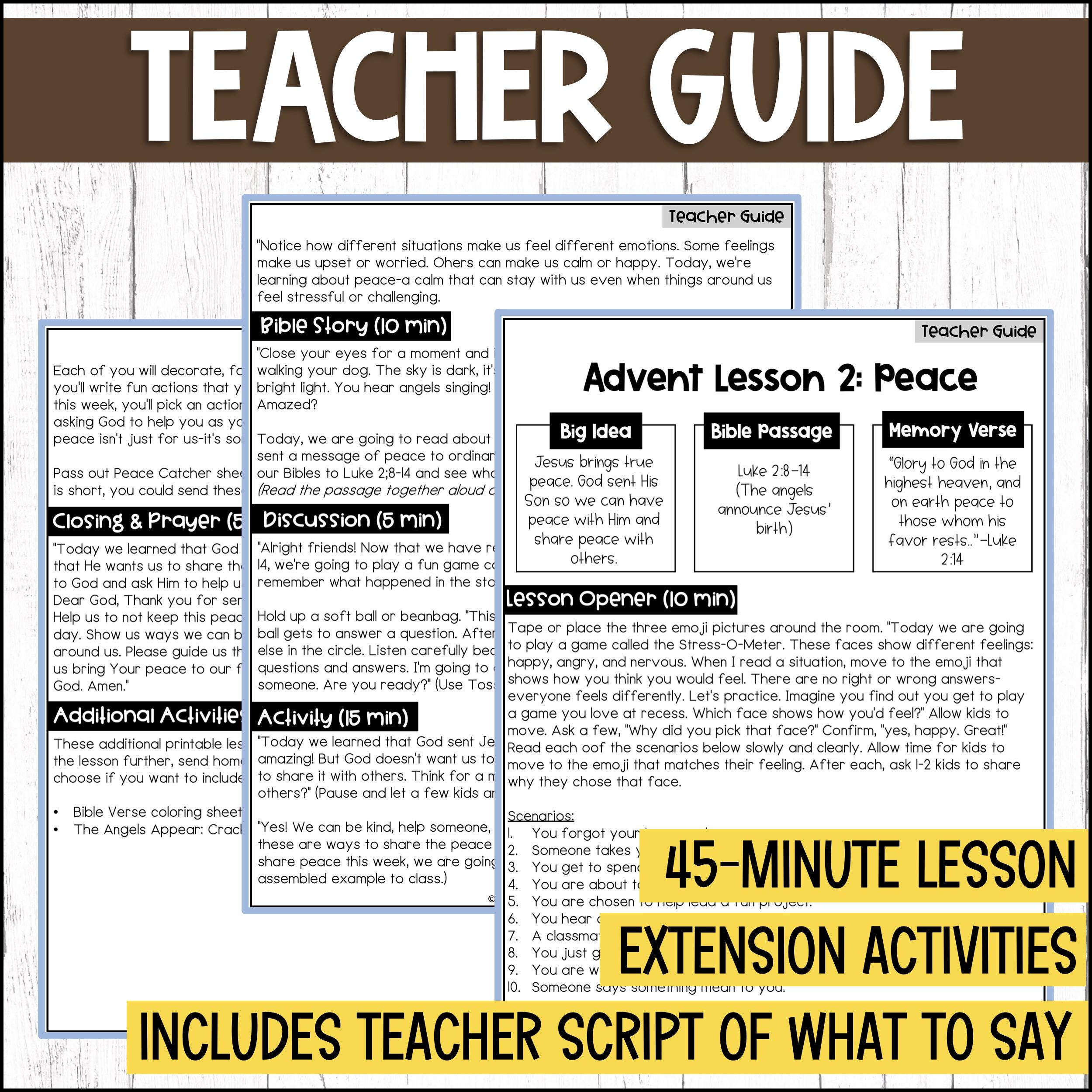 Advent Sunday School Lesson on Peace | Christmas Bible Lesson for Kids ...