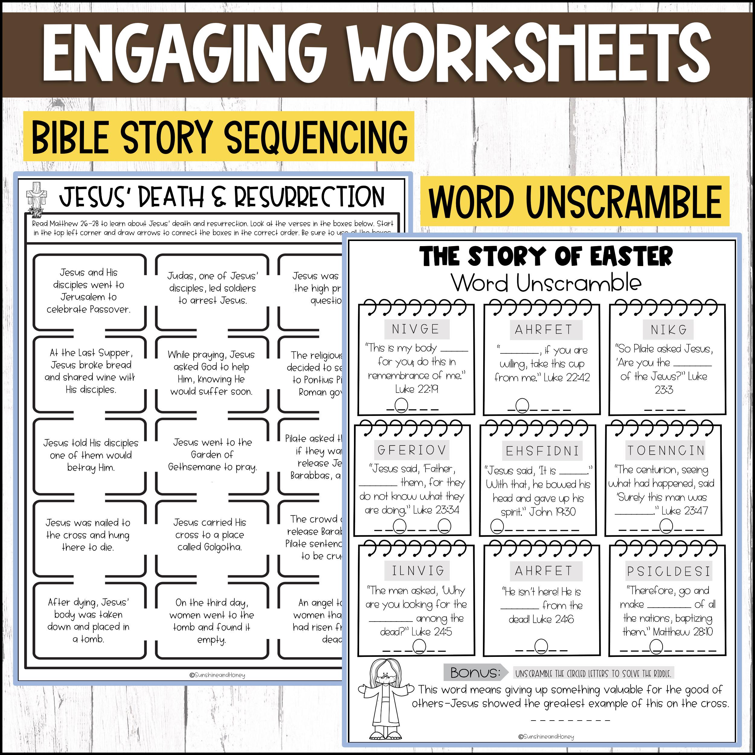 Easter Resurrection Story Printable Activity Pack - Christian Easter ...