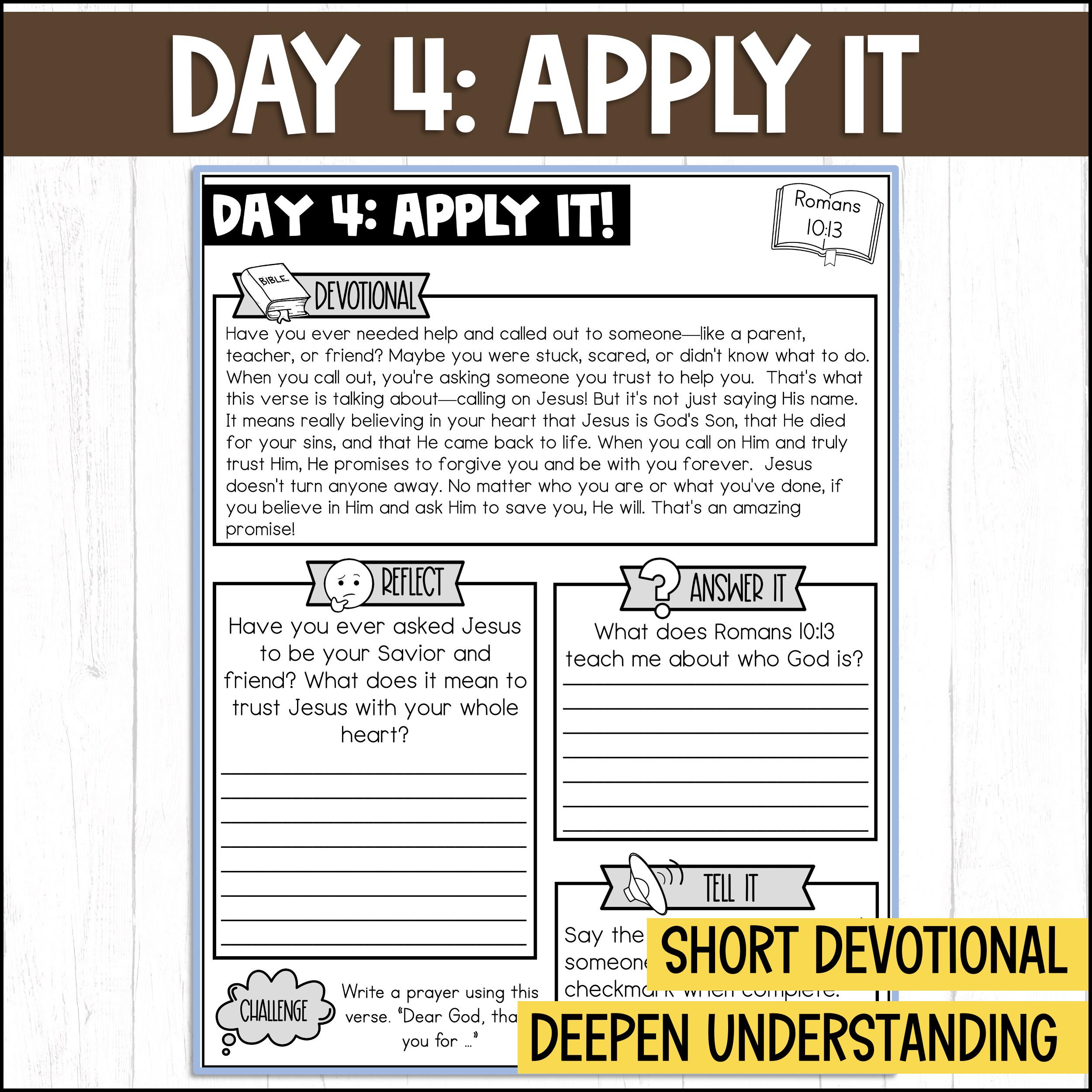 Romans 10:13 Kids Scripture Bible Activity Pack - Children's Bible ...