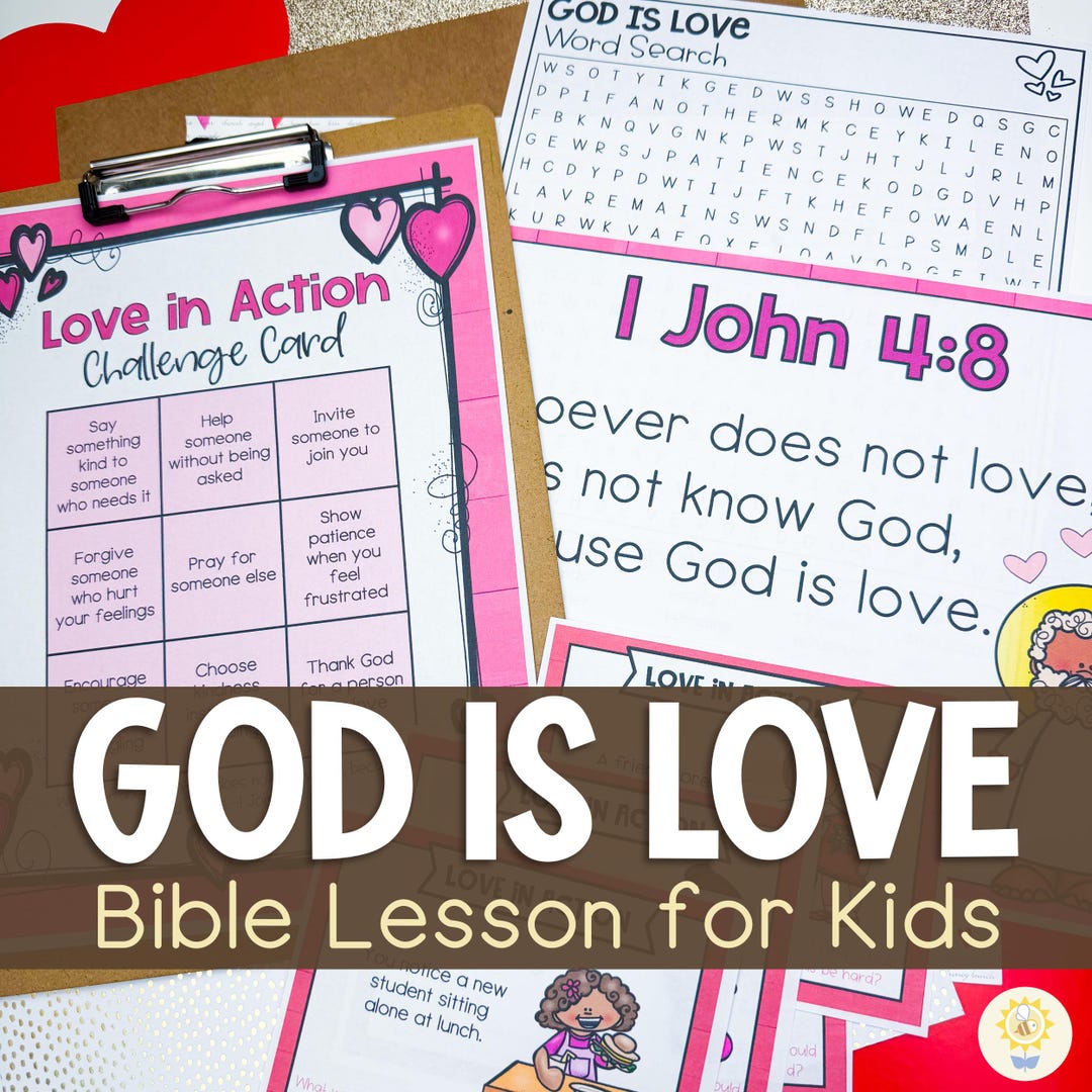 Valentines Bible Lesson for Kids | God is Love Printable Sunday School ...