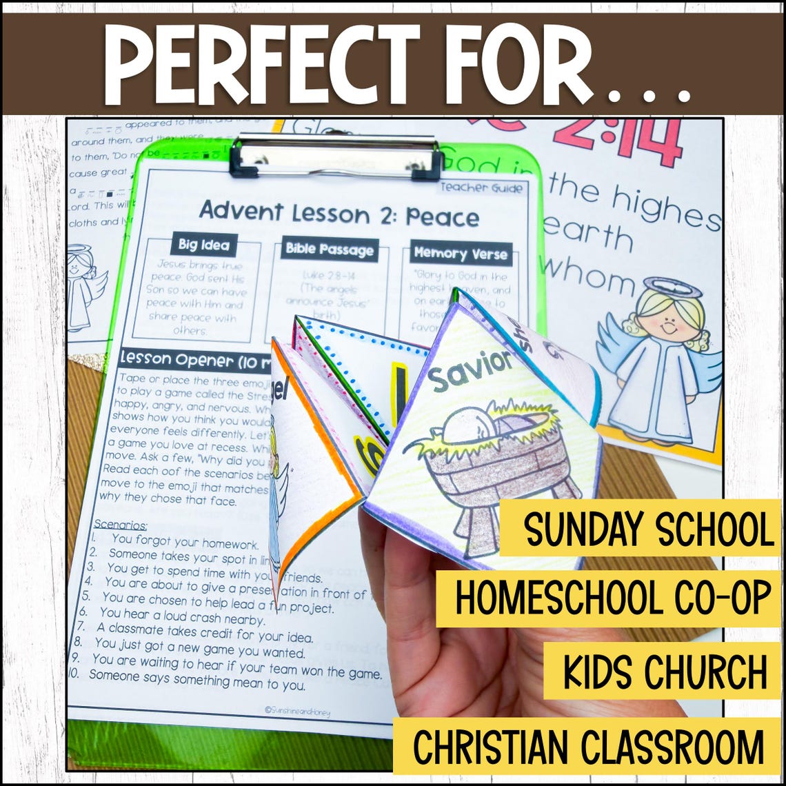 Advent Sunday School Lessons | Christmas Bible Lesson Bundle | 4-week ...