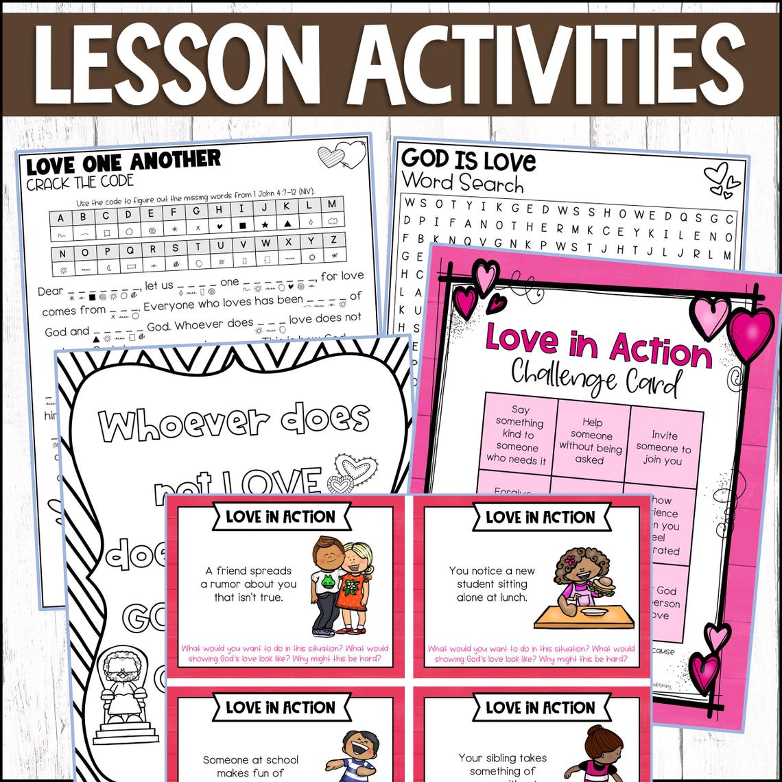 Valentines Bible Lesson for Kids | God is Love Printable Sunday School ...