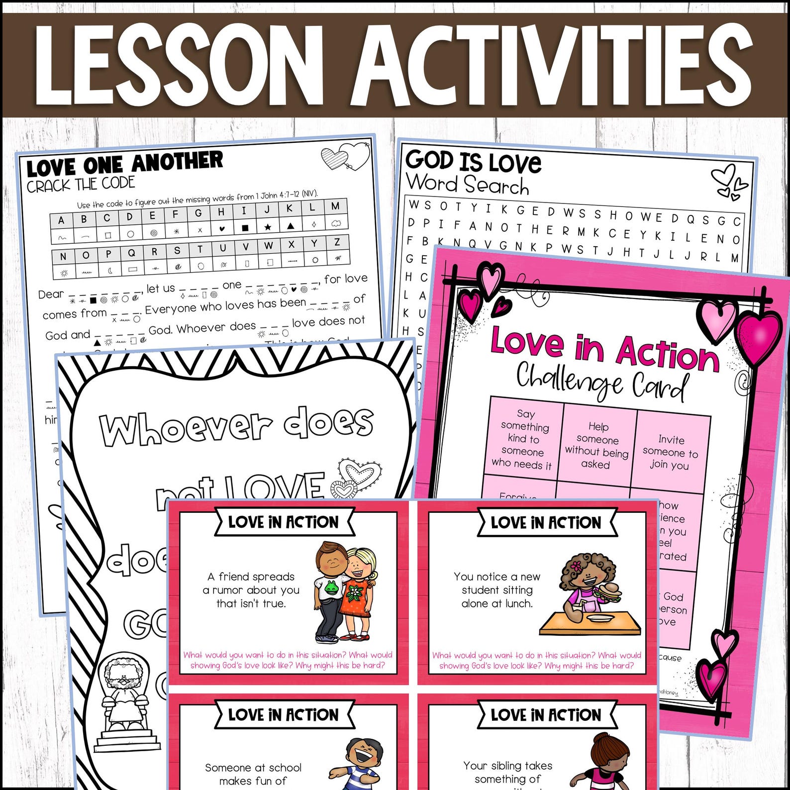 Valentines Bible Lesson for Kids | God is Love Printable Sunday School ...