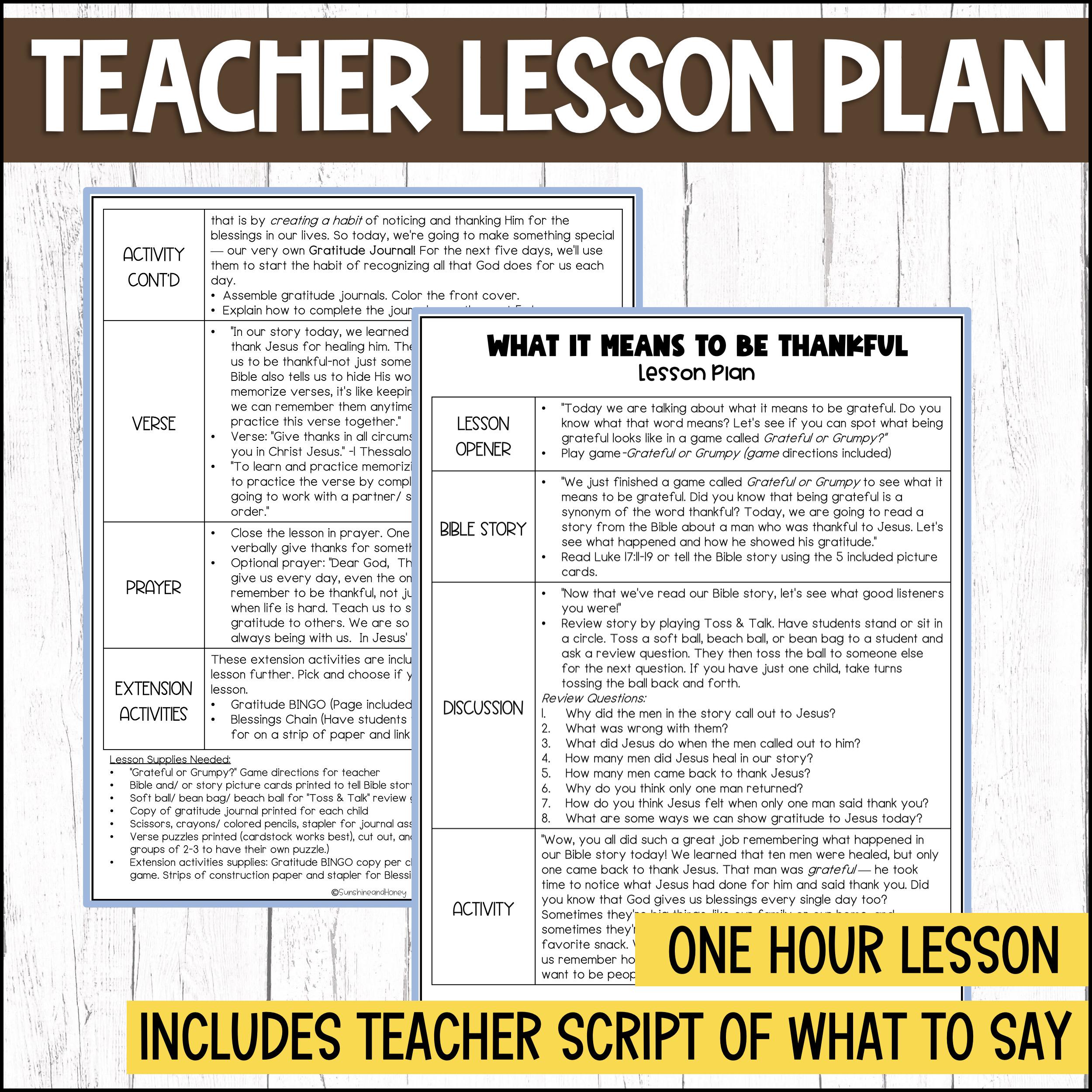 Thanksgiving Bible Lesson for Kids | Gratitude Journal | Jesus Heals ...