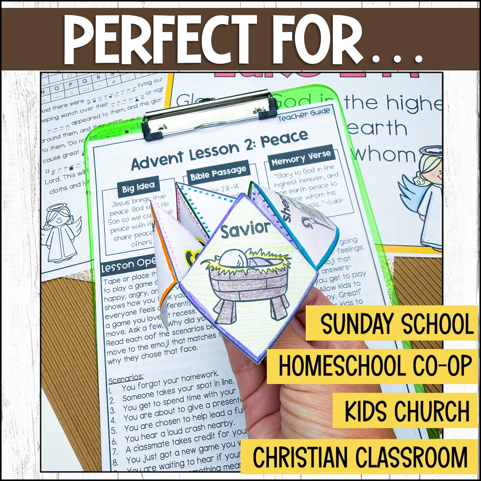 Advent Sunday School Lesson on Peace | Christmas Bible Lesson for Kids ...