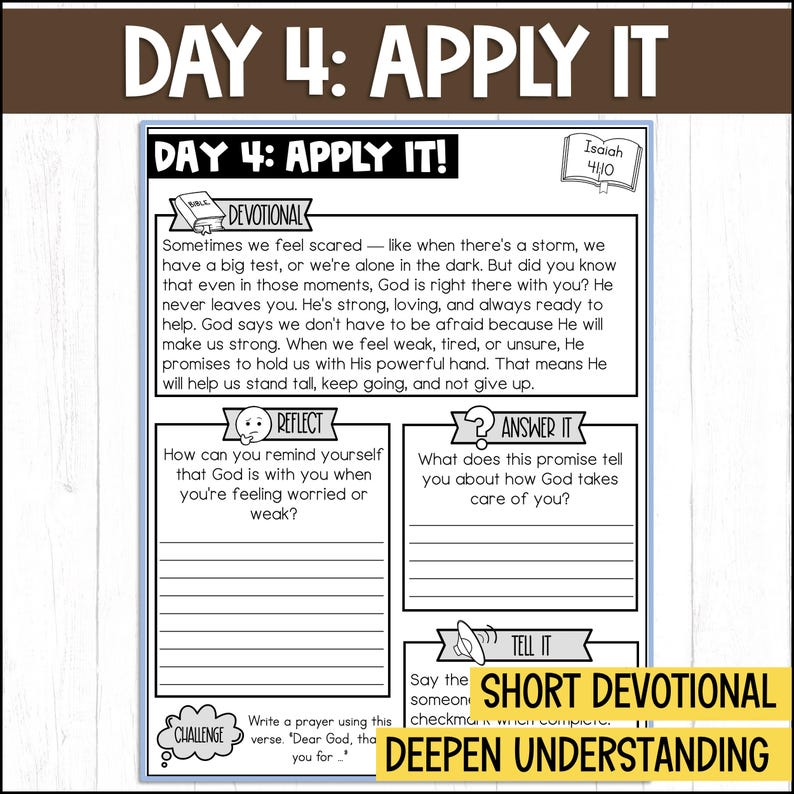 Isaiah 41:10 Kids Scripture Bible Activity Pack - Children's Bible ...