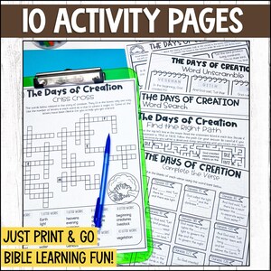 7 Days of Creation Printable Activity Pack - Sunday School Activity ...