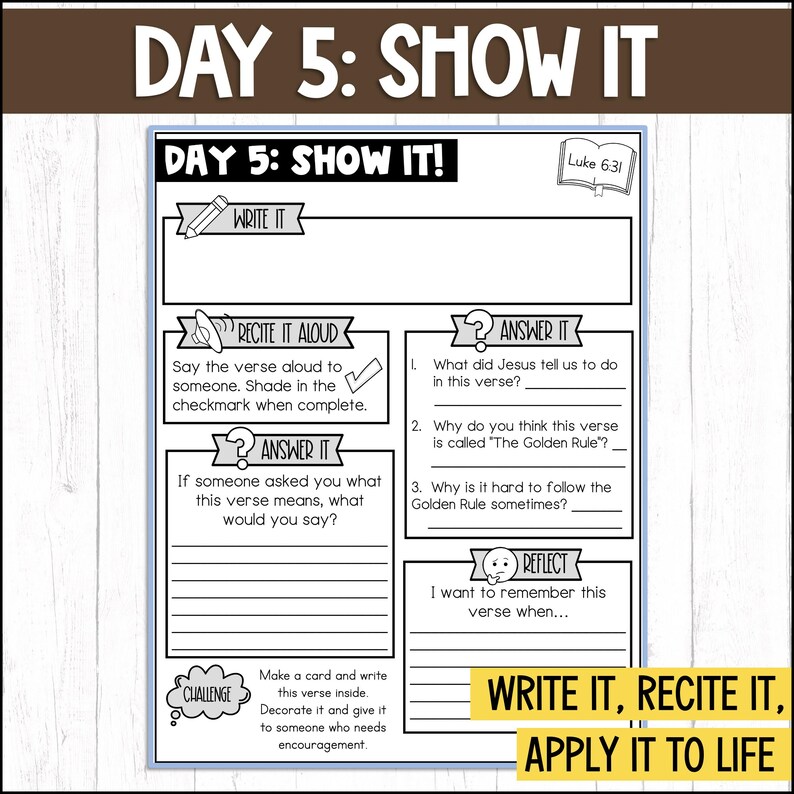 Luke 6:31 the Golden Rule Kids Scripture Bible Activity Pack - Children ...