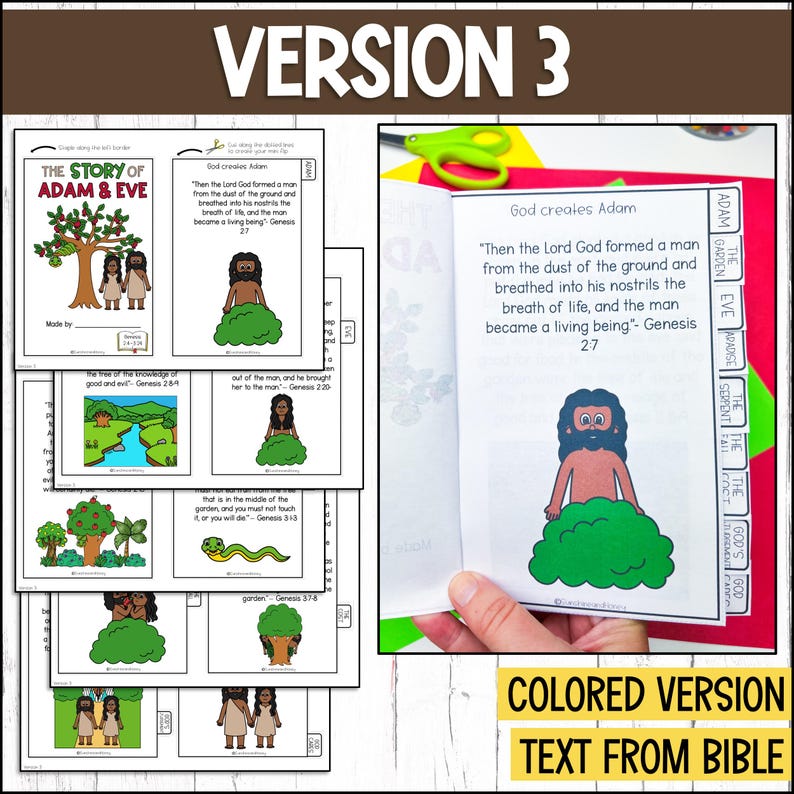 Adam and Eve Bible Craft - Garden of Eden Activity Lesson - Sunday ...