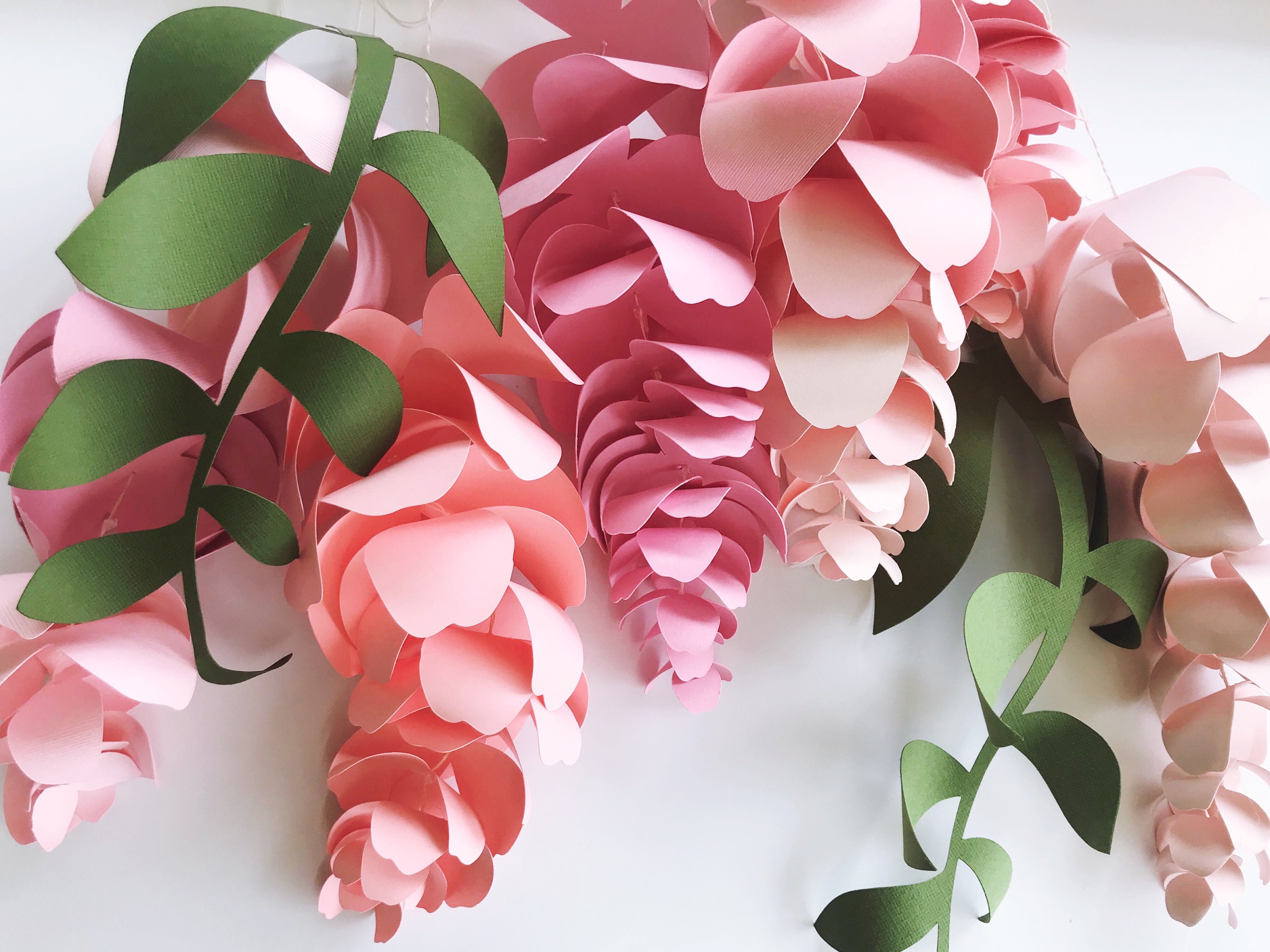 paper-flower-wisteria-paper-flower-templates-diy-paper-etsy