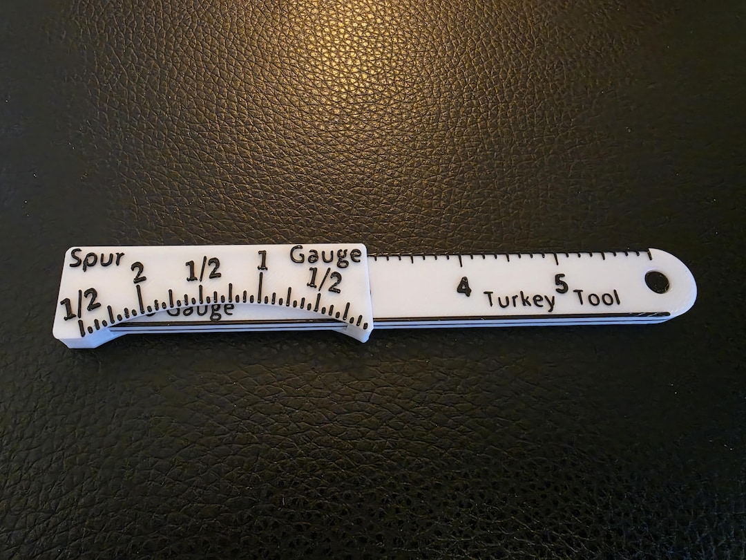 Turkey Spur and Beard Measuring Tool: 3D Printed Hunting Gauge - Etsy