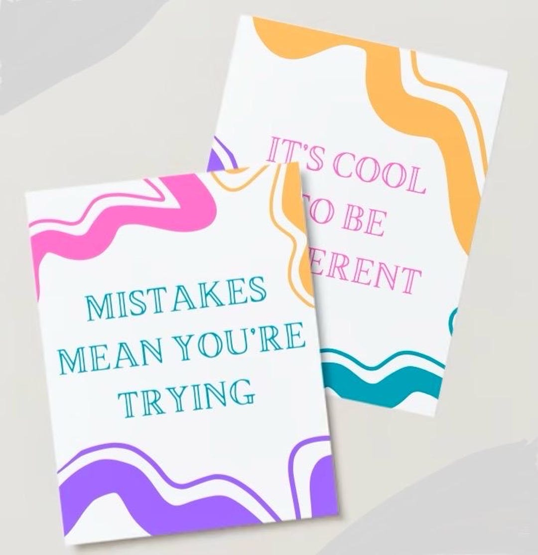 8.5x11 Classroom Motivational Posters. Colorful, Retro Posters ...