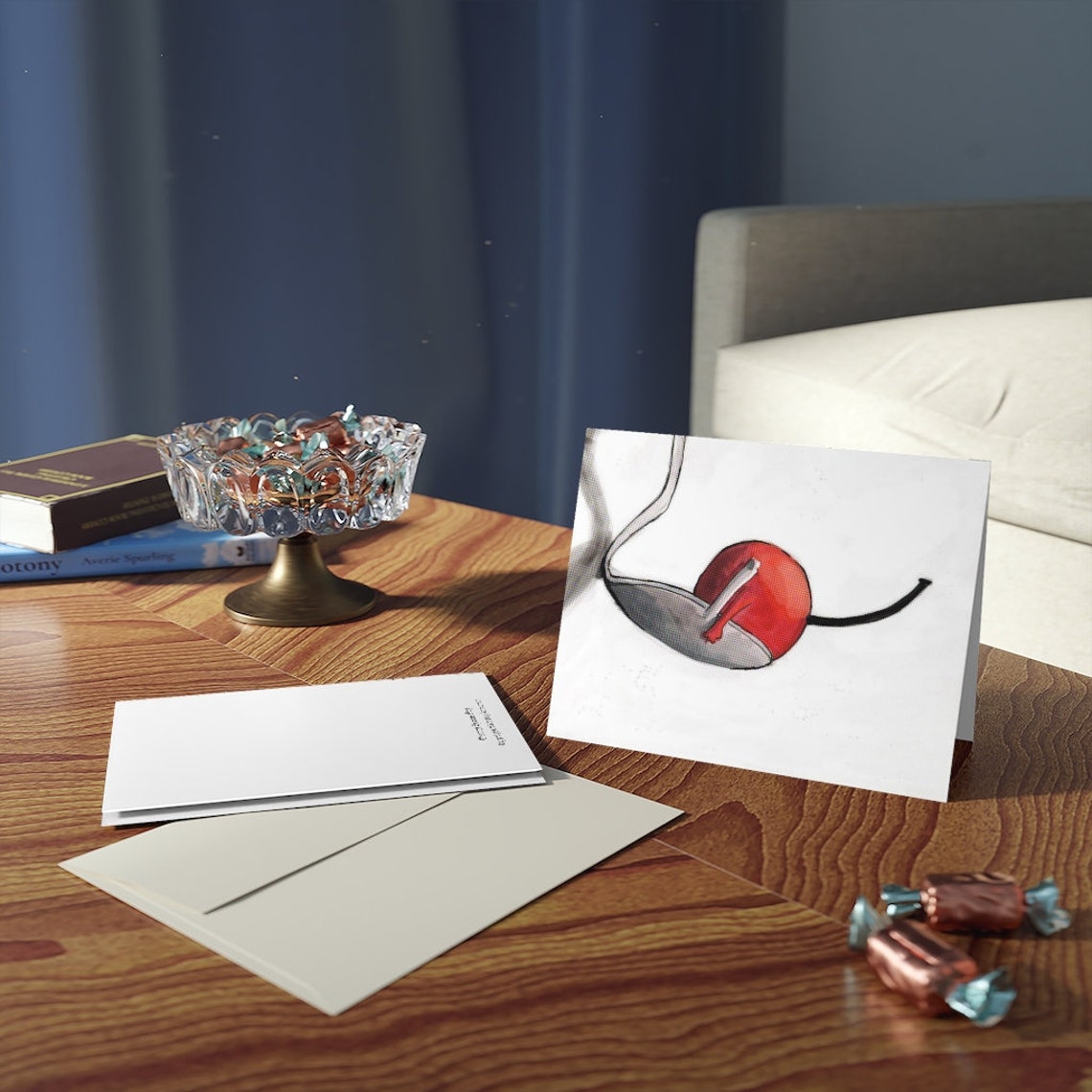 Cherry Spoon Hug Greeting Cards (8 Pcs) - Etsy