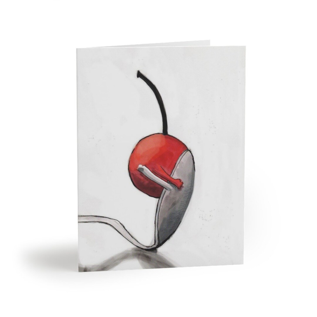 Cherry Spoon Hug Greeting Cards 8 Pcs - Etsy