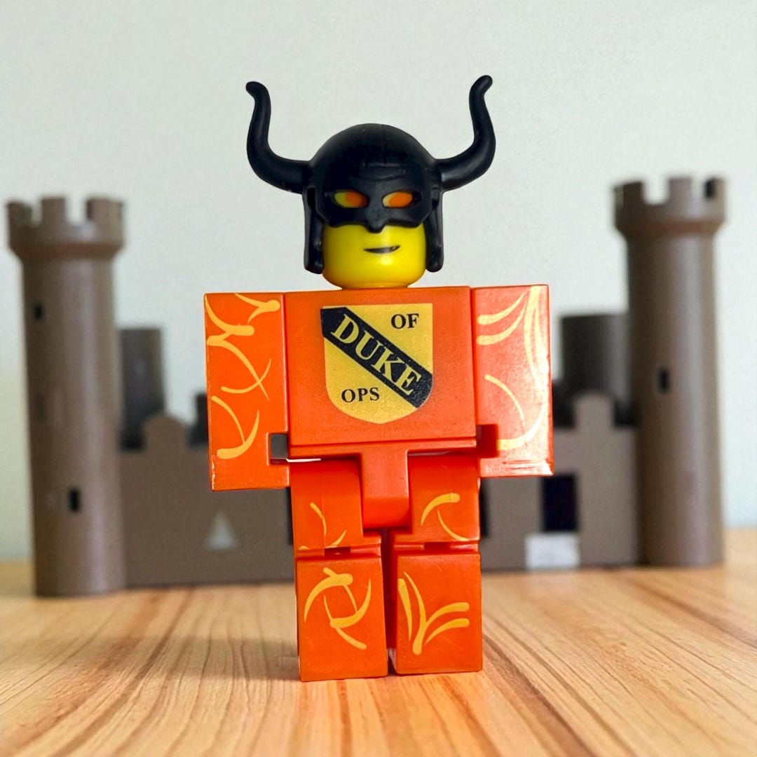 Roblox Duke of Ops Noob007 Action Figure by Jazwares Helmet Included ...