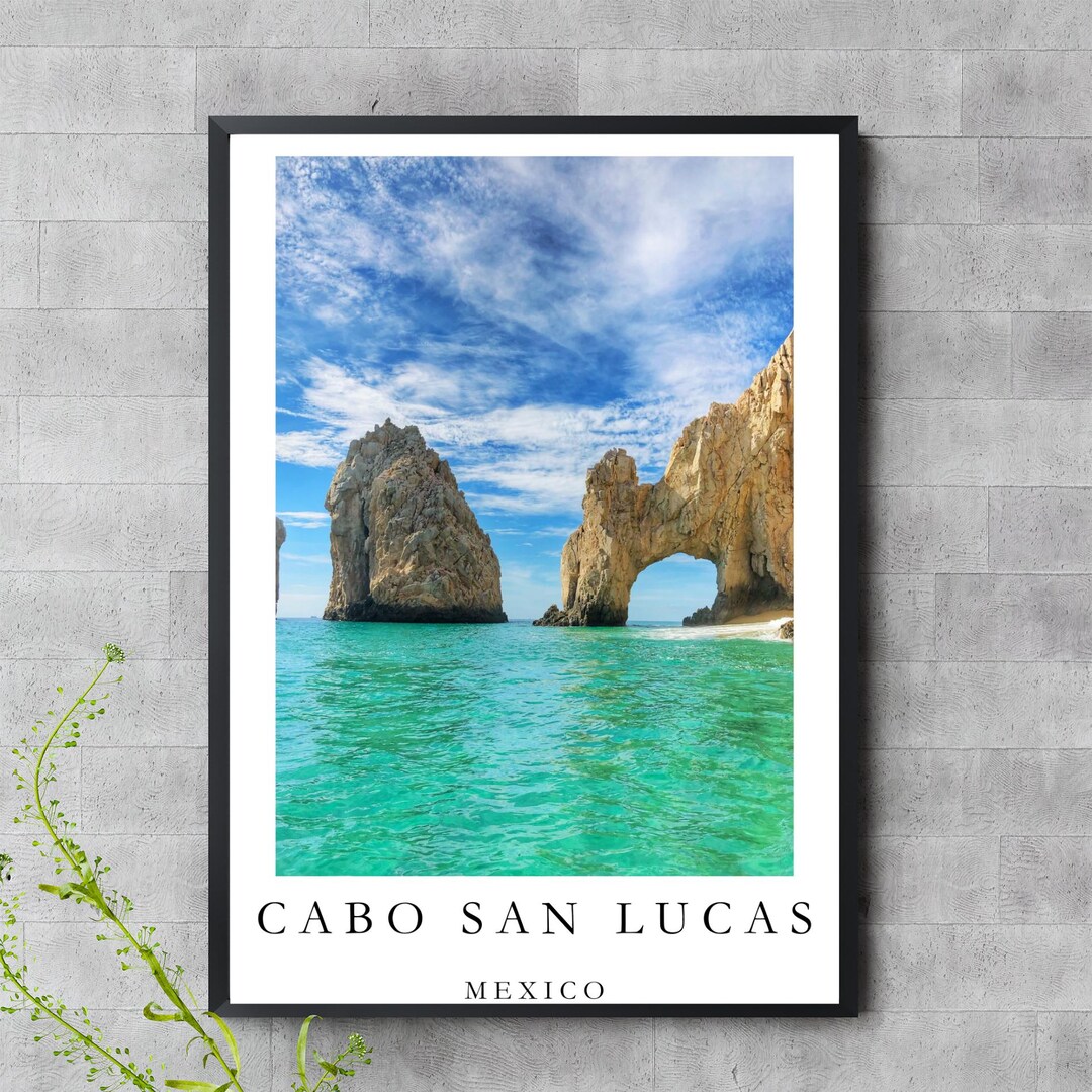 Cabo San Lucas Arch View - Mexico Digital Wall Art Print, Coastal Ocean ...